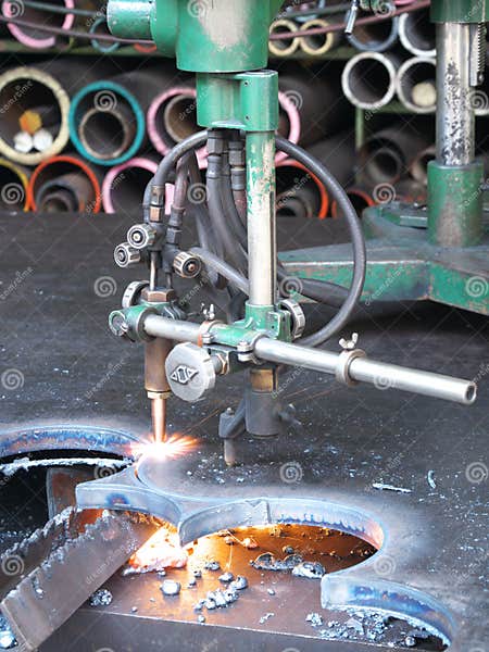 Machine fire cut stock photo. Image of automation, manufacturing - 24537176