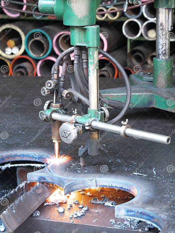 Machine fire cut stock photo. Image of automation, manufacturing - 24537176