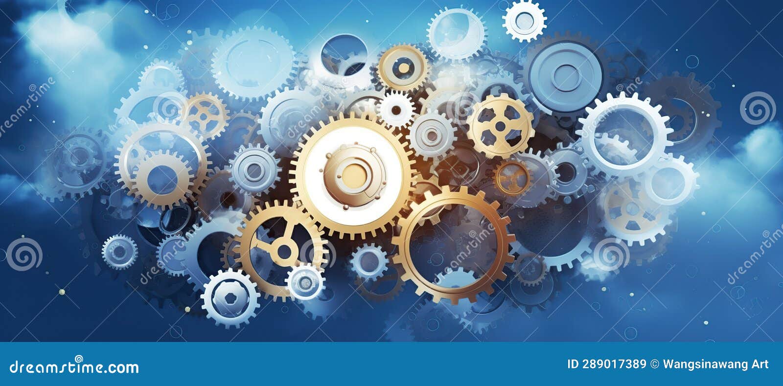 Machine, Gear Low Poly Design Stock Image - Image of mind, devices ...