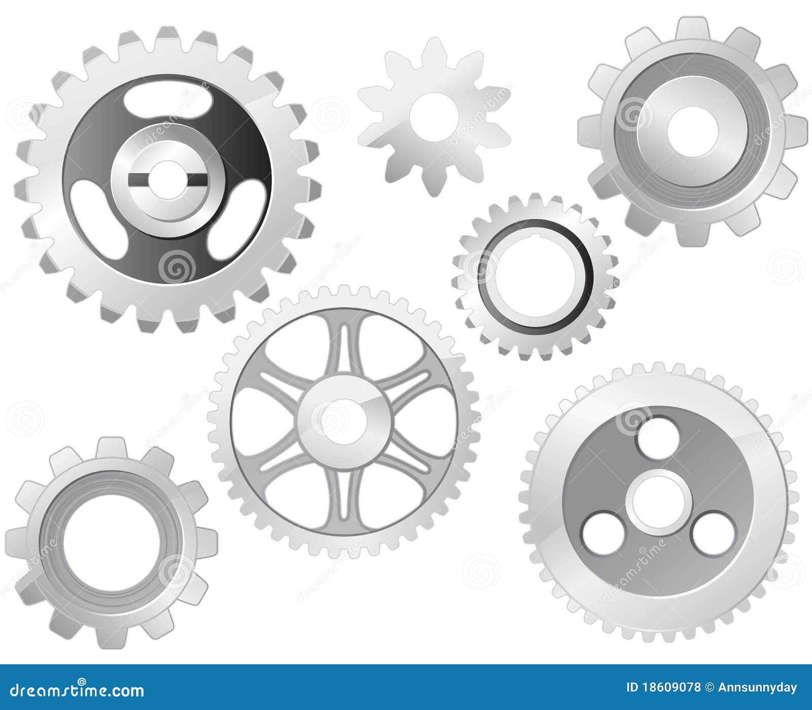 Machine Gear Wheel stock vector. Illustration of industry - 18609078