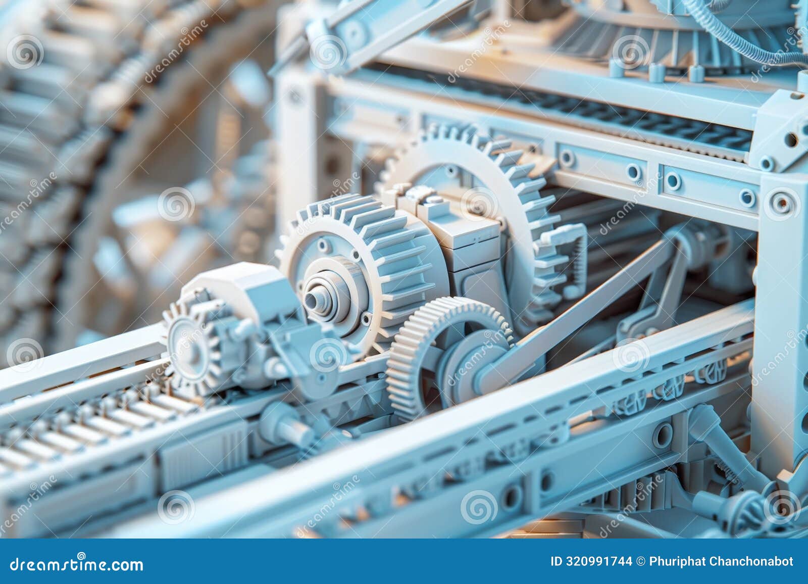 A Machine with Gears and a Wheel with Generative AI Stock Illustration ...