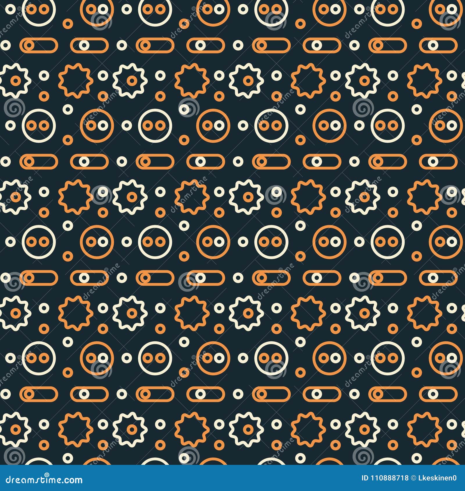 Machine Gone Mad Pattern Seamless Design Stock Vector - Illustration of ...