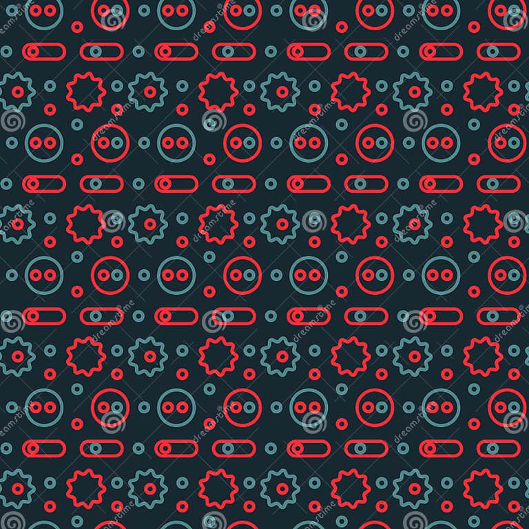 Machine Gone Mad Pattern Seamless Design Stock Vector - Illustration of ...