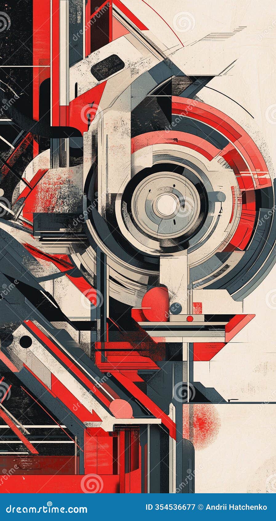 Machine Graphics in Brutalist Style Celebrating Innovation and ...