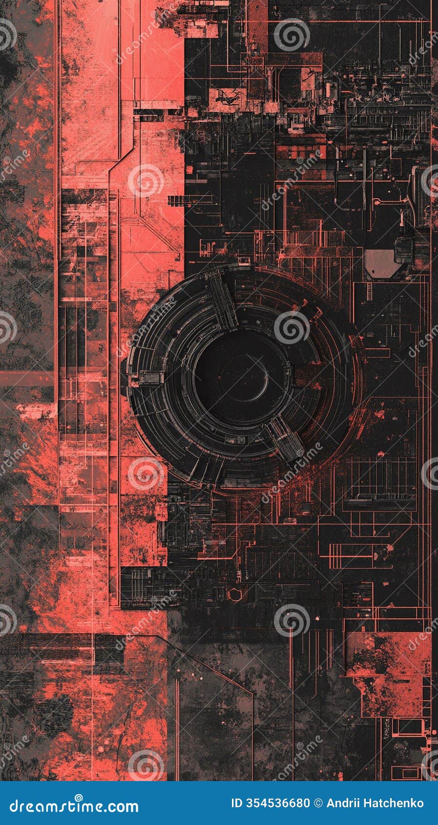 Machine Graphics in Brutalist Style Celebrating Innovation and ...