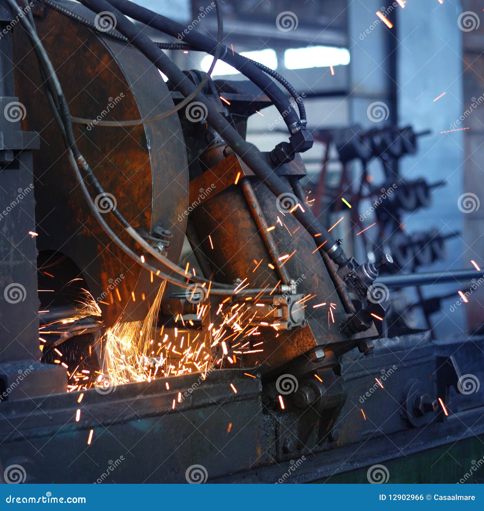 Machine grinding metal stock photo. Image of metal, angle - 12902966