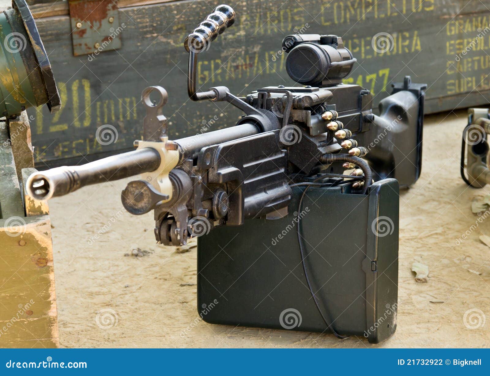 Machine Gun stock photo. Image of security, machinegun - 21732922