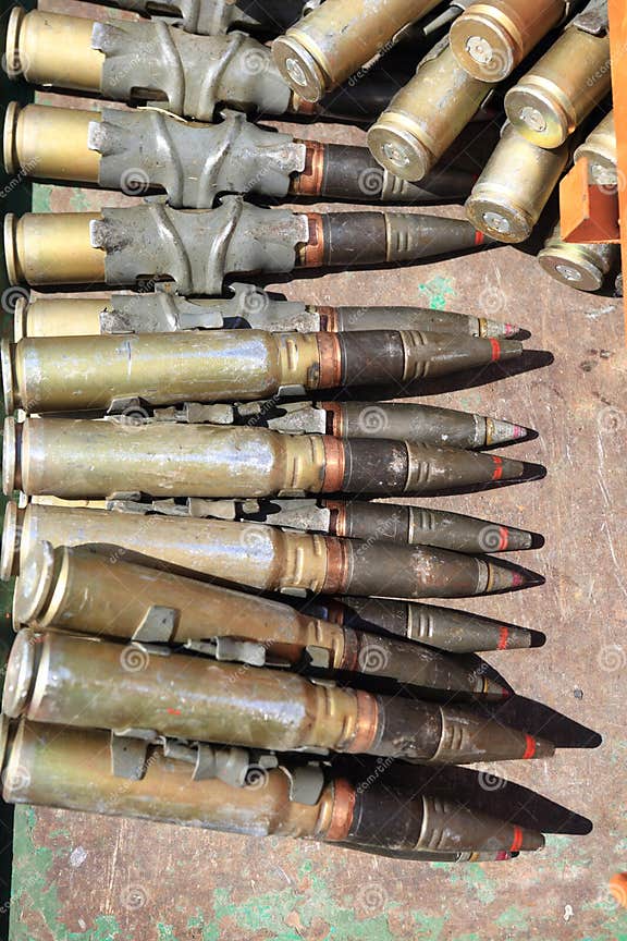 Machine gun bullets stock image. Image of automatic, line - 78115921