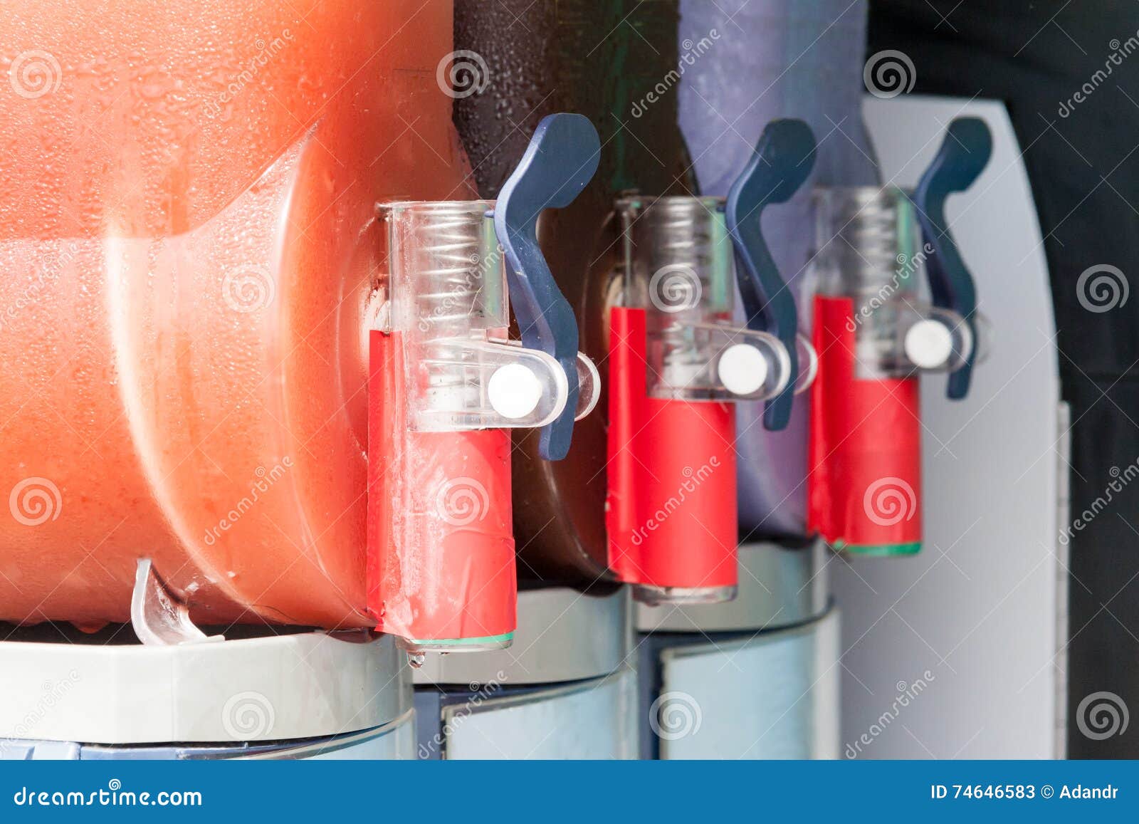 The Machine Gun Doing the Different Frozen Drinks Stock Image - Image ...