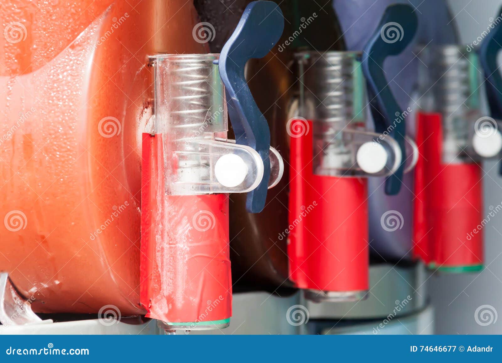 The Machine Gun Doing the Different Frozen Drinks Stock Image - Image ...