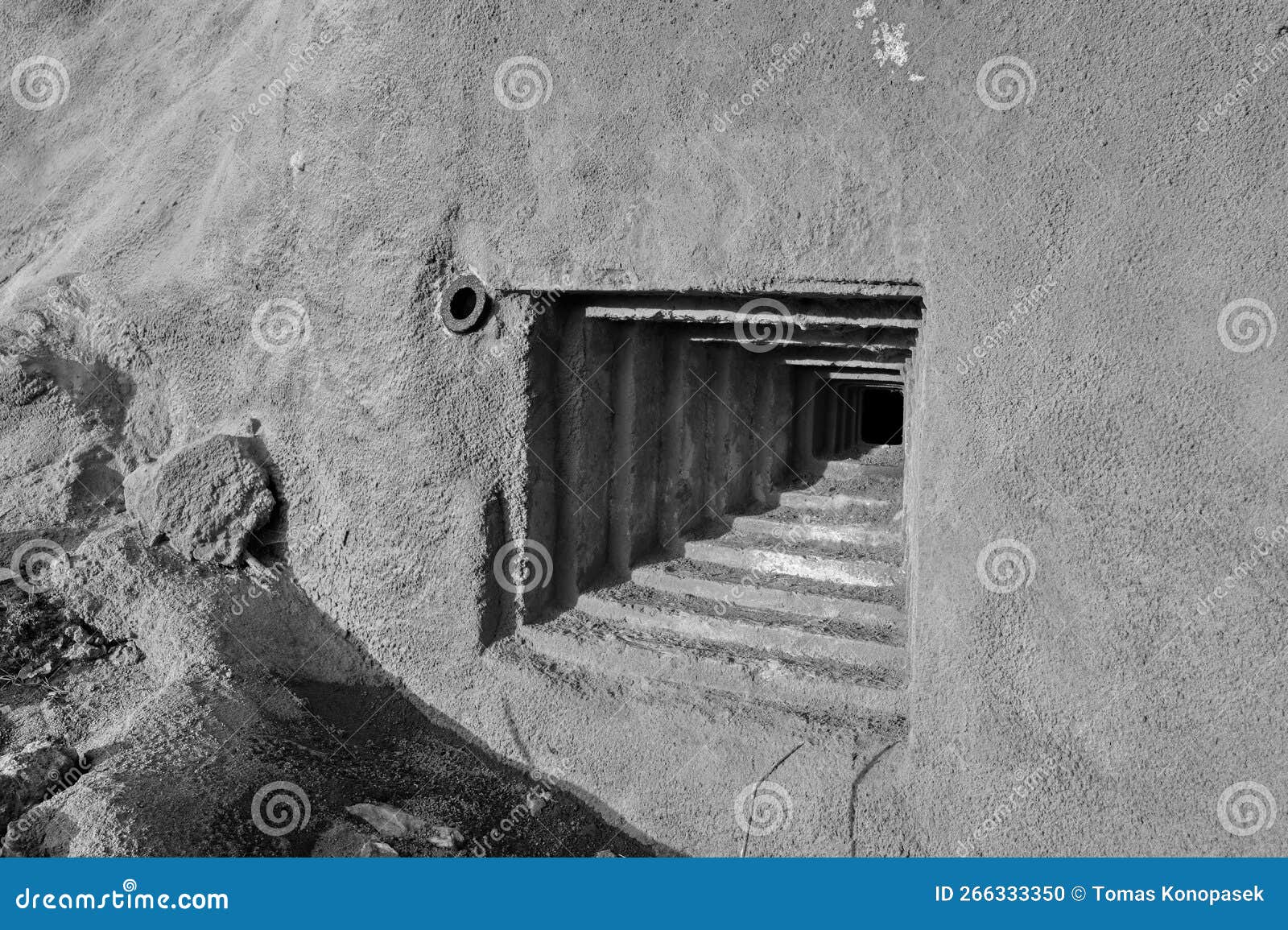 Machine Gun Emplacement of a Concrete Bunker. Stock Photo - Image of ...