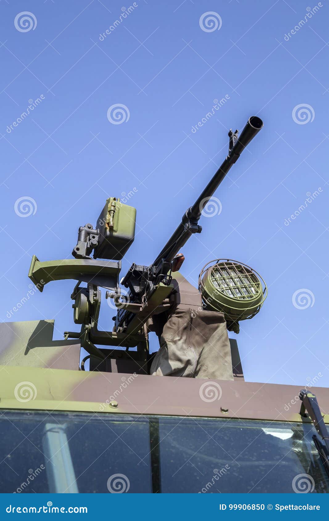 Machine Gun Integrated on Military Vehicle Stock Photo - Image of ...