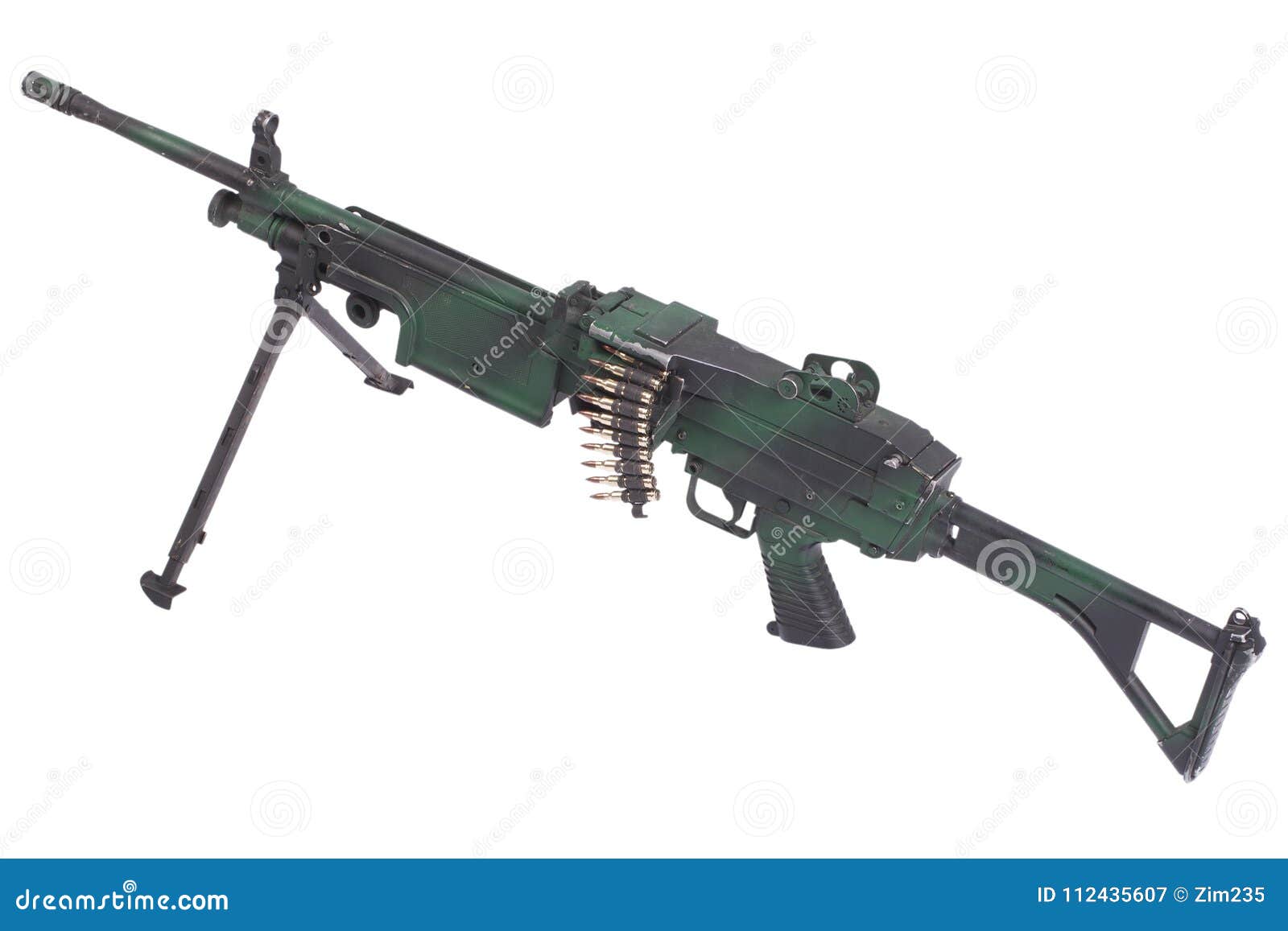 Machine gun stock image. Image of target, weapom, white - 112435607
