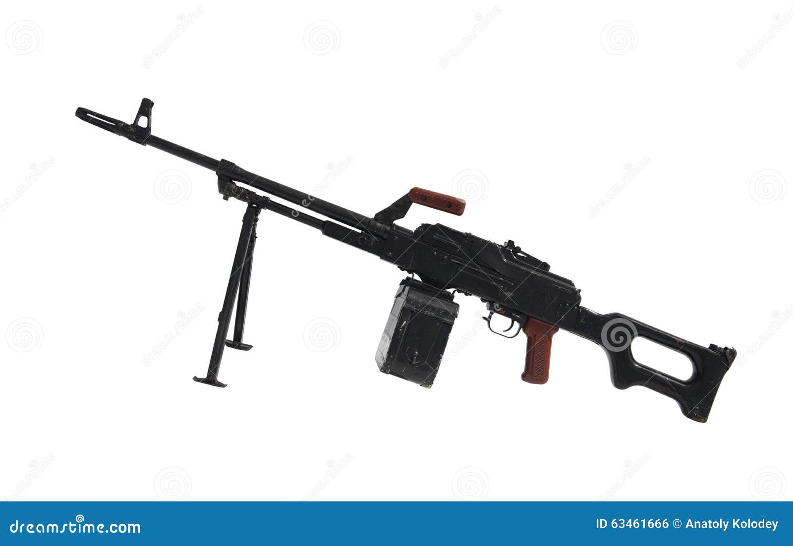 Machine gun isolated stock photo. Image of rifle, military - 63461666