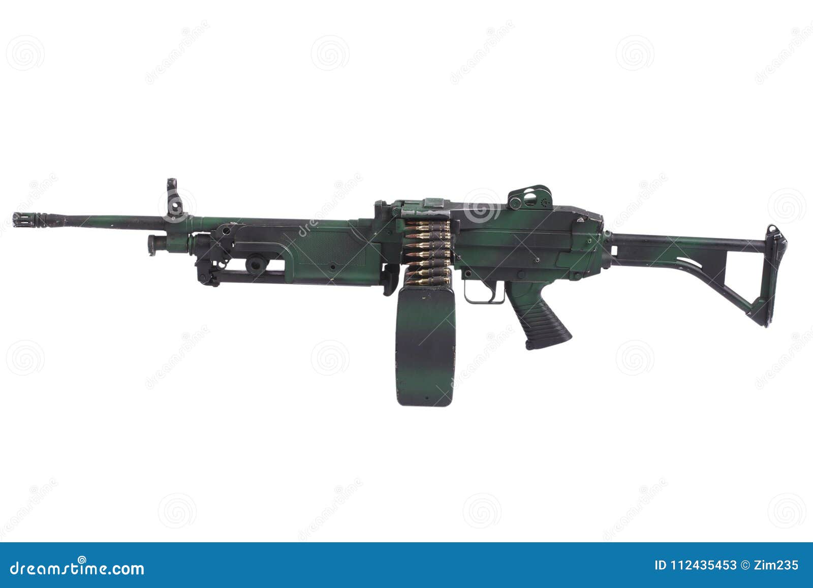 Machine gun stock image. Image of counter, bullet, white - 112435453