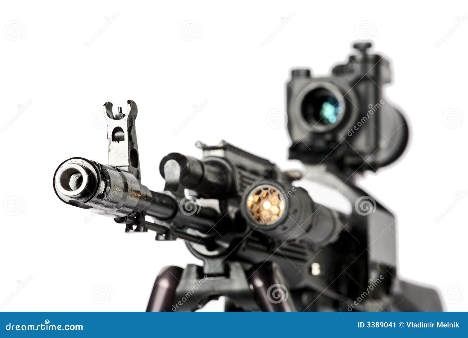 Machine gun Kalashnikov stock image. Image of military - 3389041