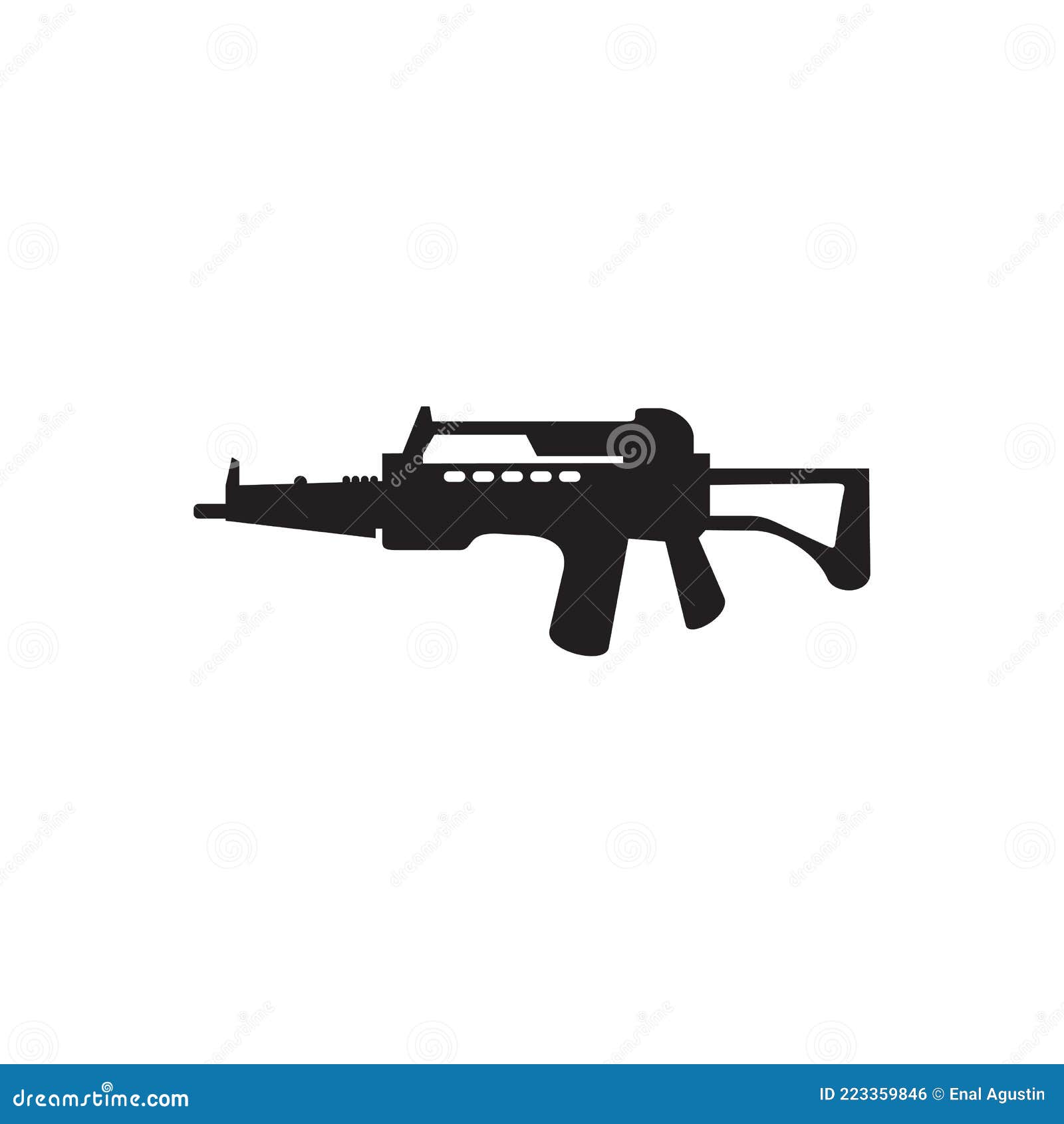 Machine Gun Logo Design Template Stock Vector - Illustration of cigar ...