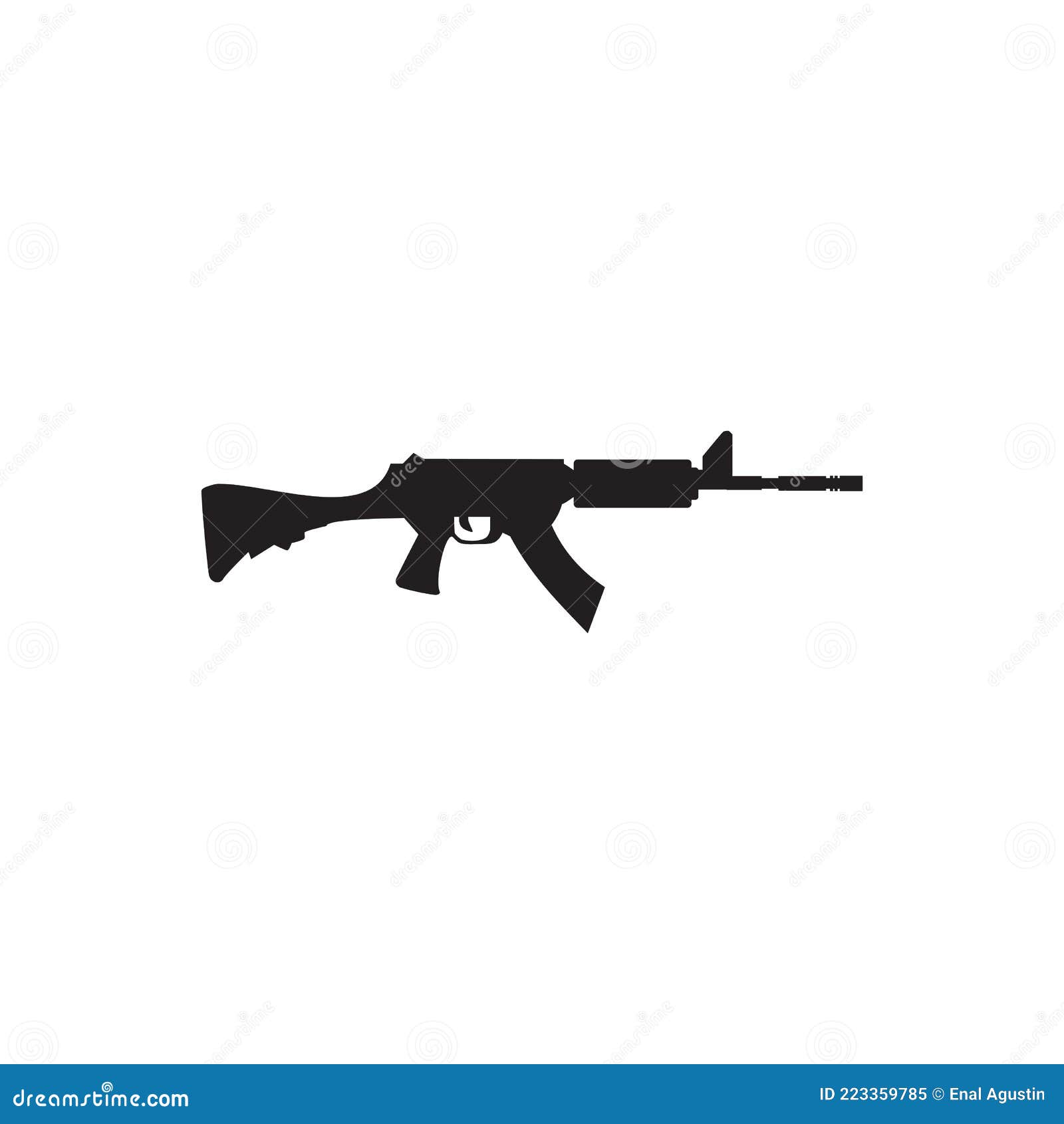 Machine Gun Logo Design Template Stock Vector - Illustration of number ...