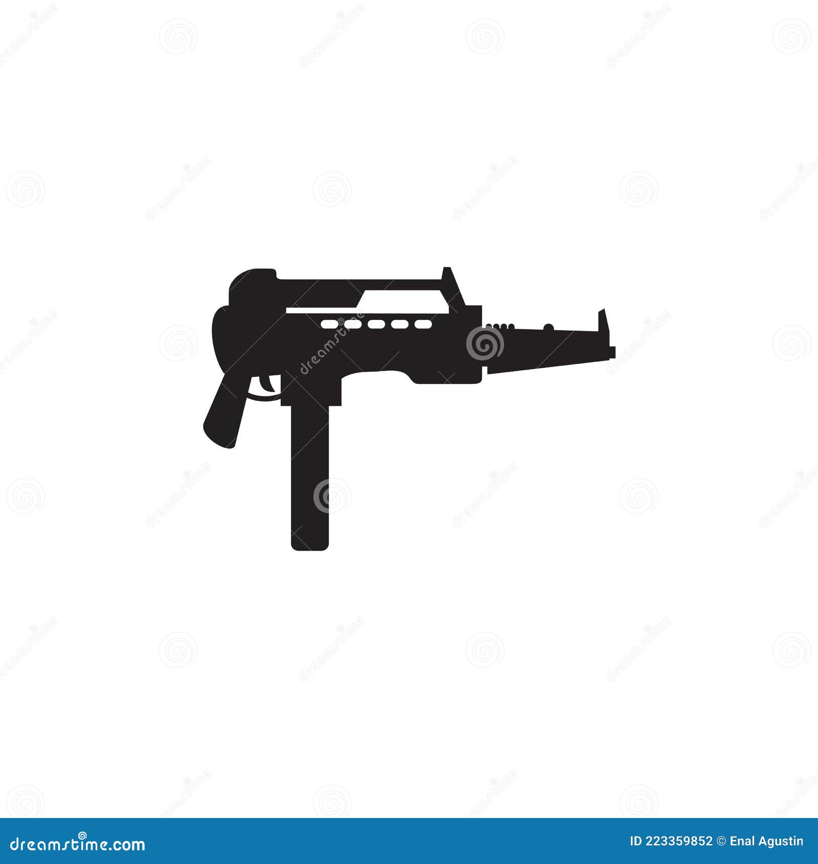 Machine Gun Logo Design Template Stock Vector - Illustration of helmet ...