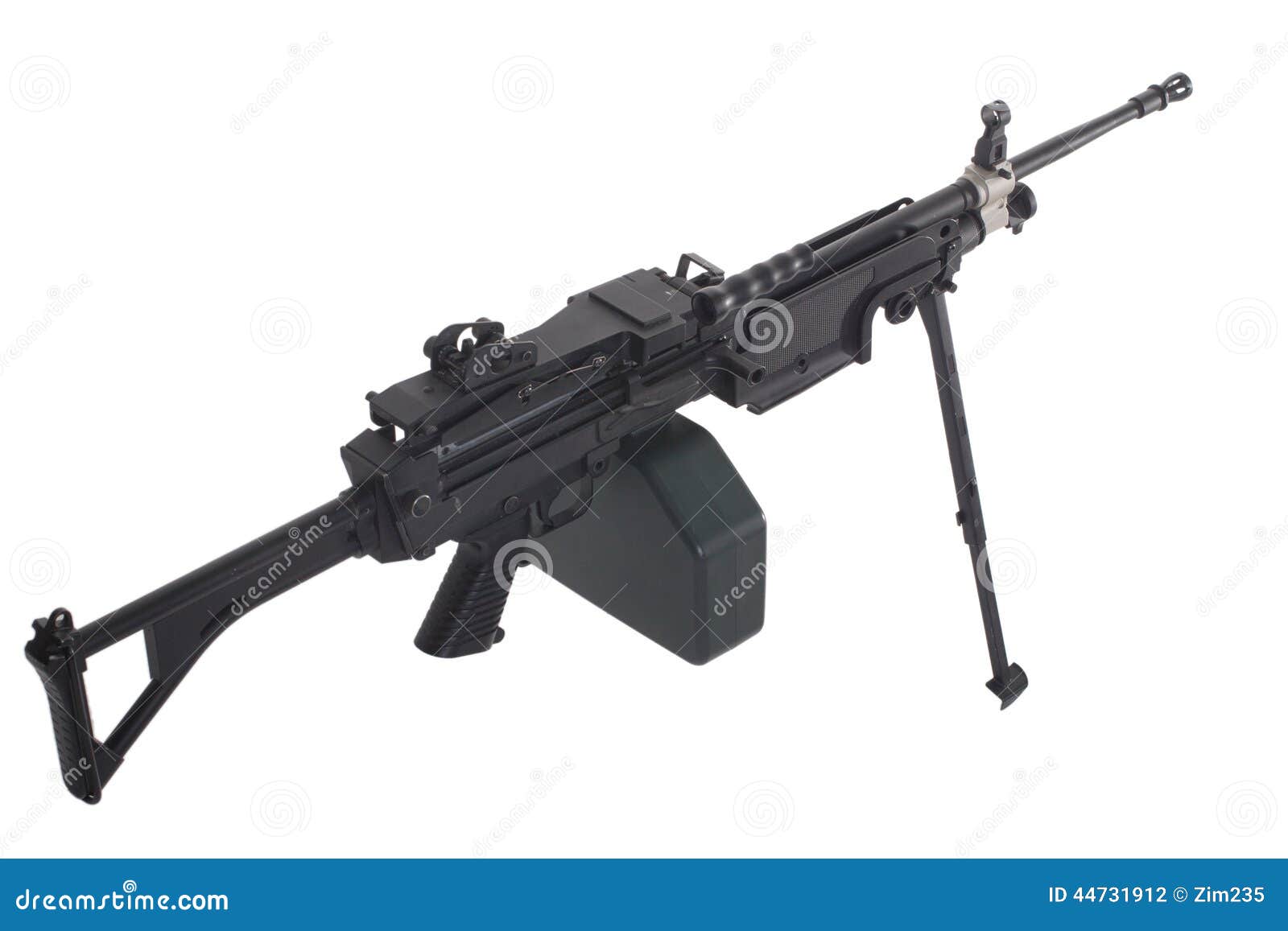 Machine gun m249 stock photo. Image of weapon, black - 44731912