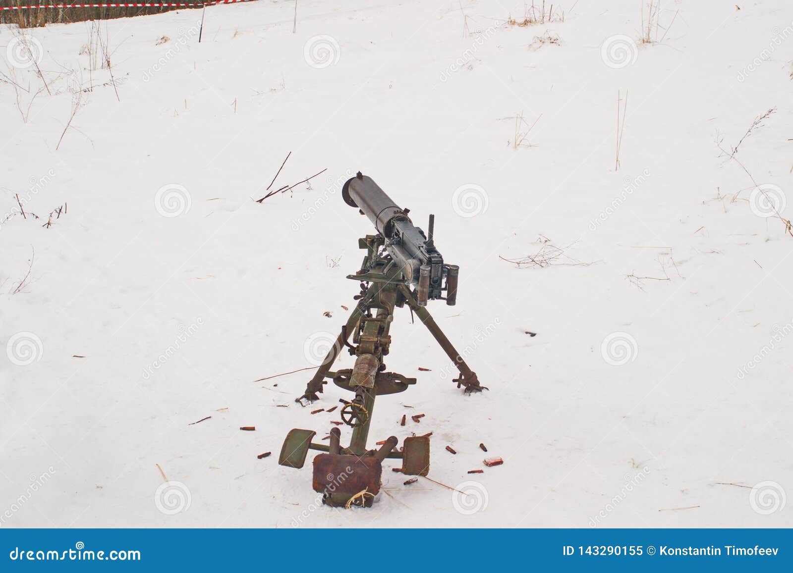 The Image of Machine Gun Maxim in Firing Position Stock Image - Image ...
