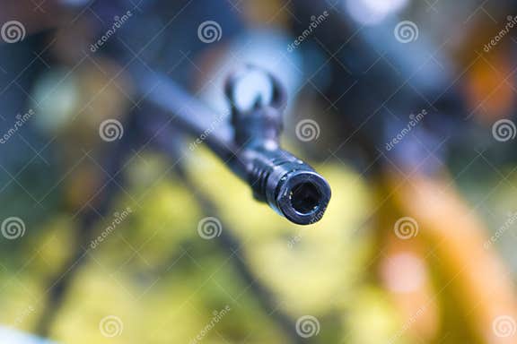 Machine gun muzzle stock photo. Image of lethal, firearm - 3773772