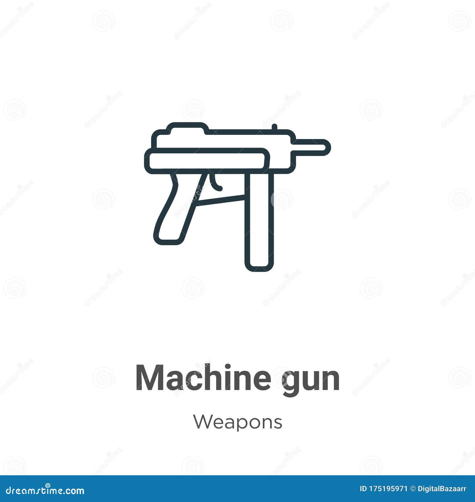 Simple Machine Gun Drawings