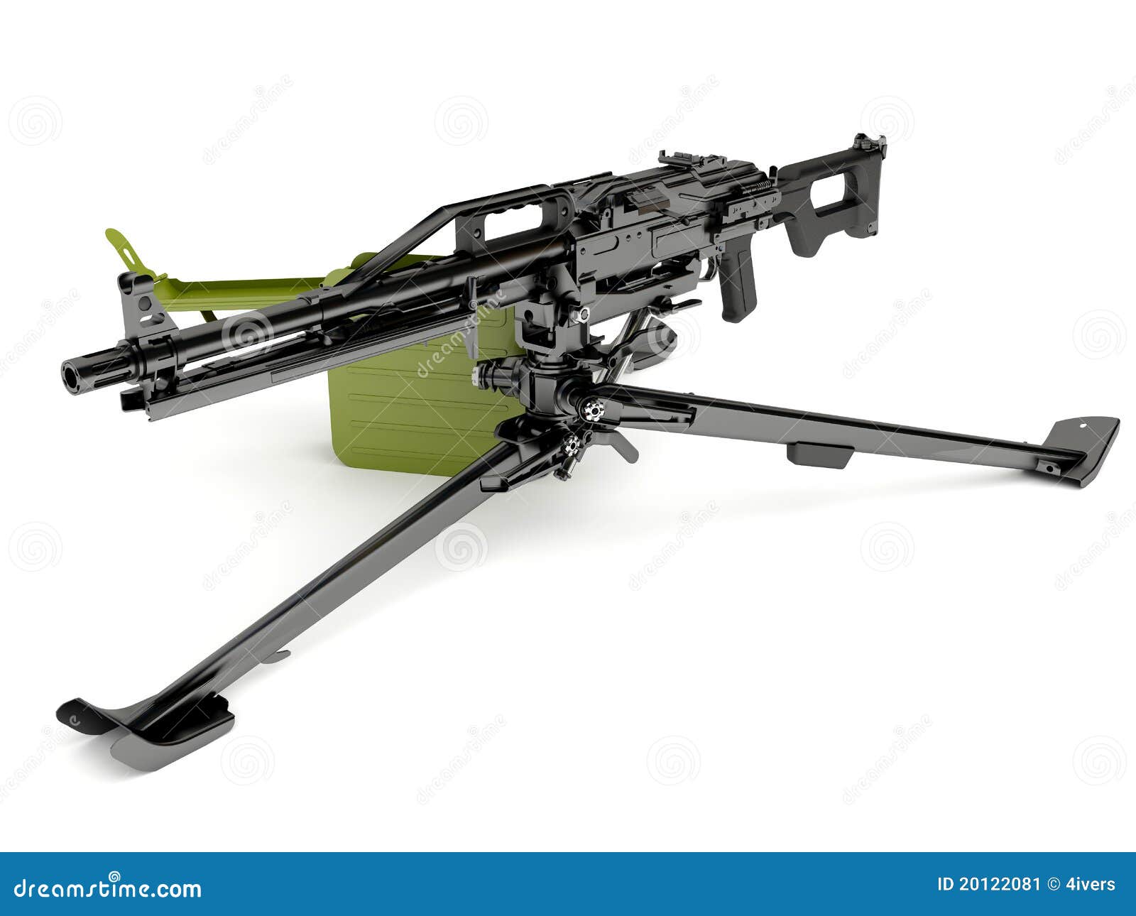 Machine Gun Peheneg with a Tripod Mount Stock Illustration ...