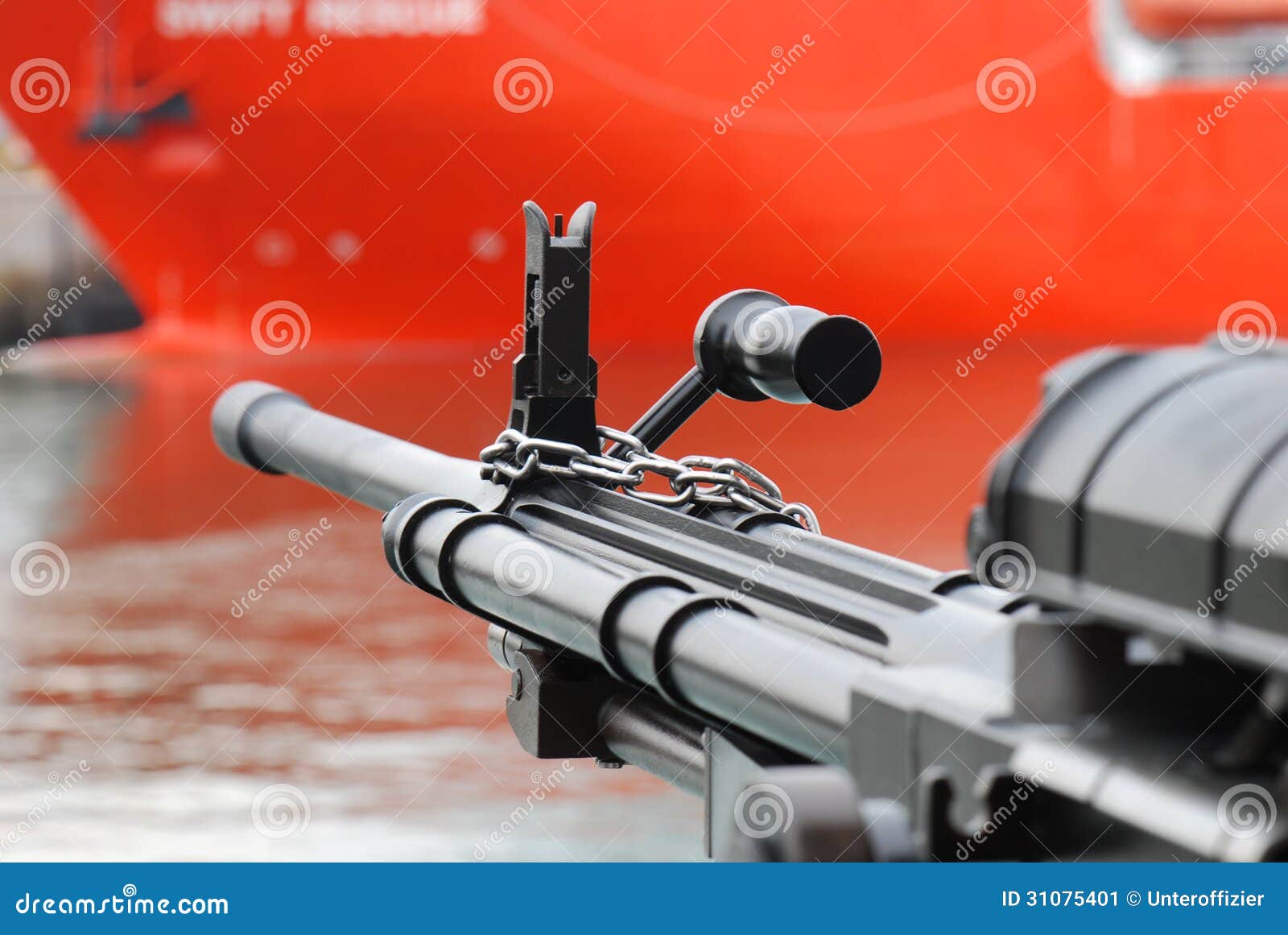 Machine Gun stock image. Image of naval, ocean, frigate - 31075401