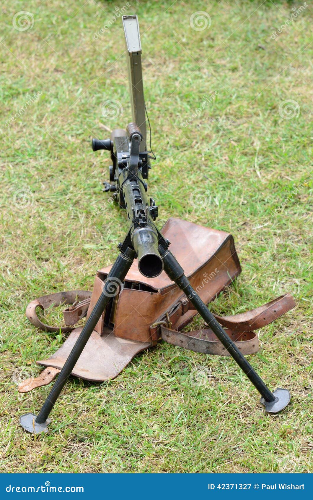 Machine Gun Pointing To Camera Stock Image - Image of military, guns ...