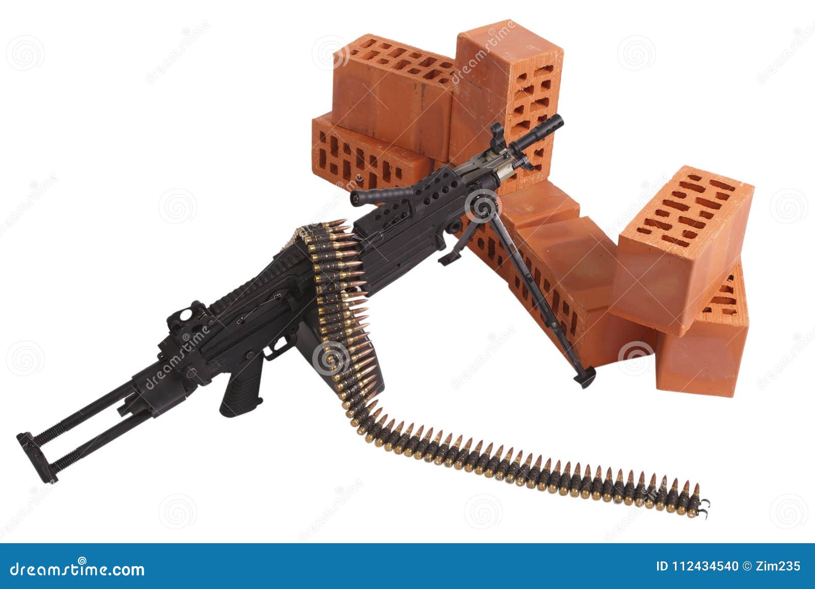Machine gun on position stock photo. Image of machine - 112434540