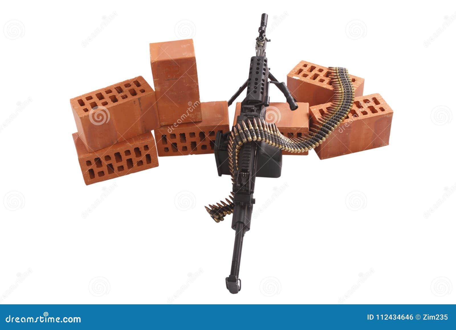 M60 Machine Gun On Position Stock Photography | CartoonDealer.com #33193730