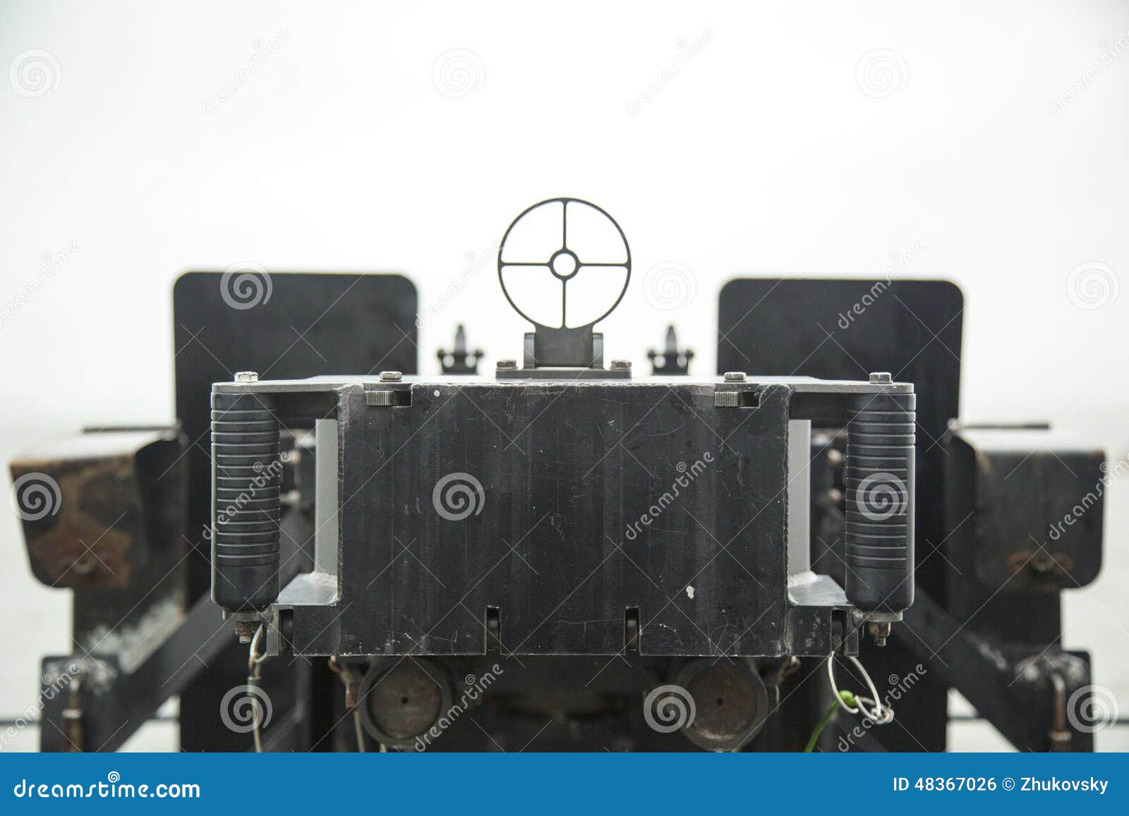 Machine gun sight stock photo. Image of secure, brass - 48367026