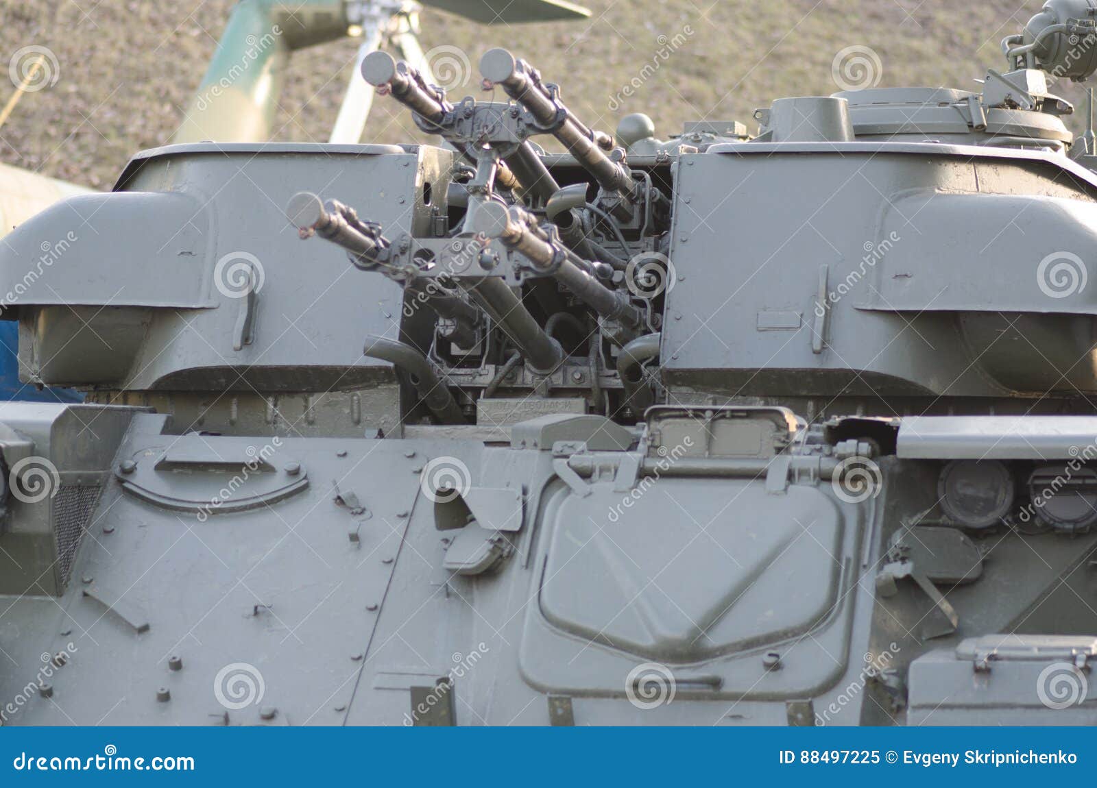 Machine gun in the tank stock image. Image of plate, laser - 88497225