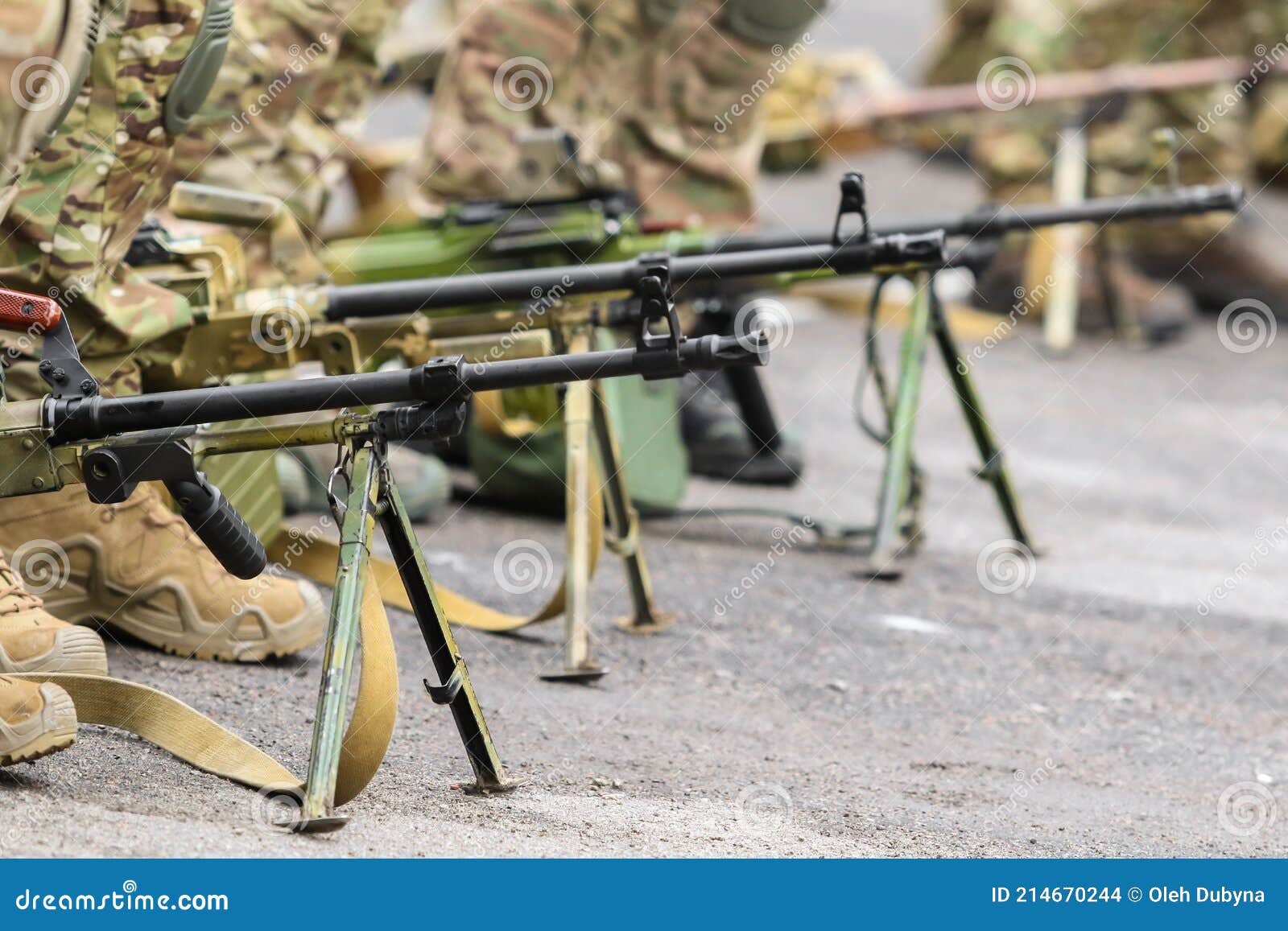 Machine Gun during the Training Stock Photo - Image of shot, marines ...