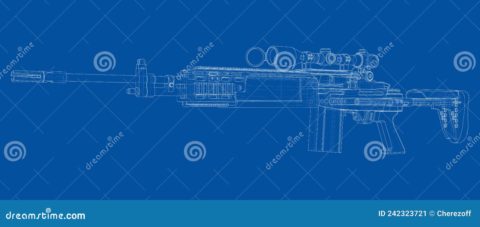 Machine Gun. Vector Rendering of 3d Stock Vector - Illustration of ...