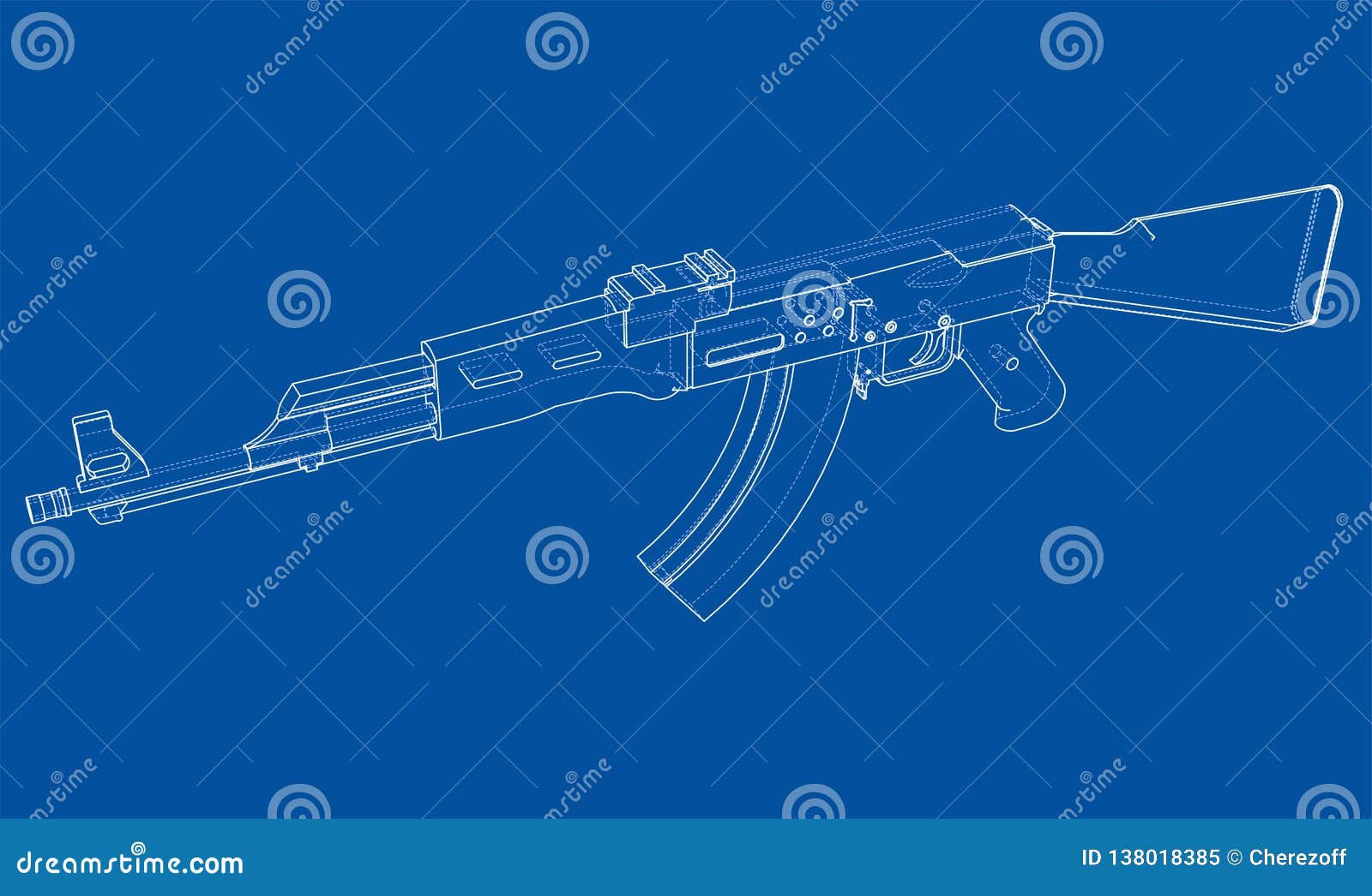 Machine Gun. Vector Rendering of 3d Stock Vector - Illustration of army ...