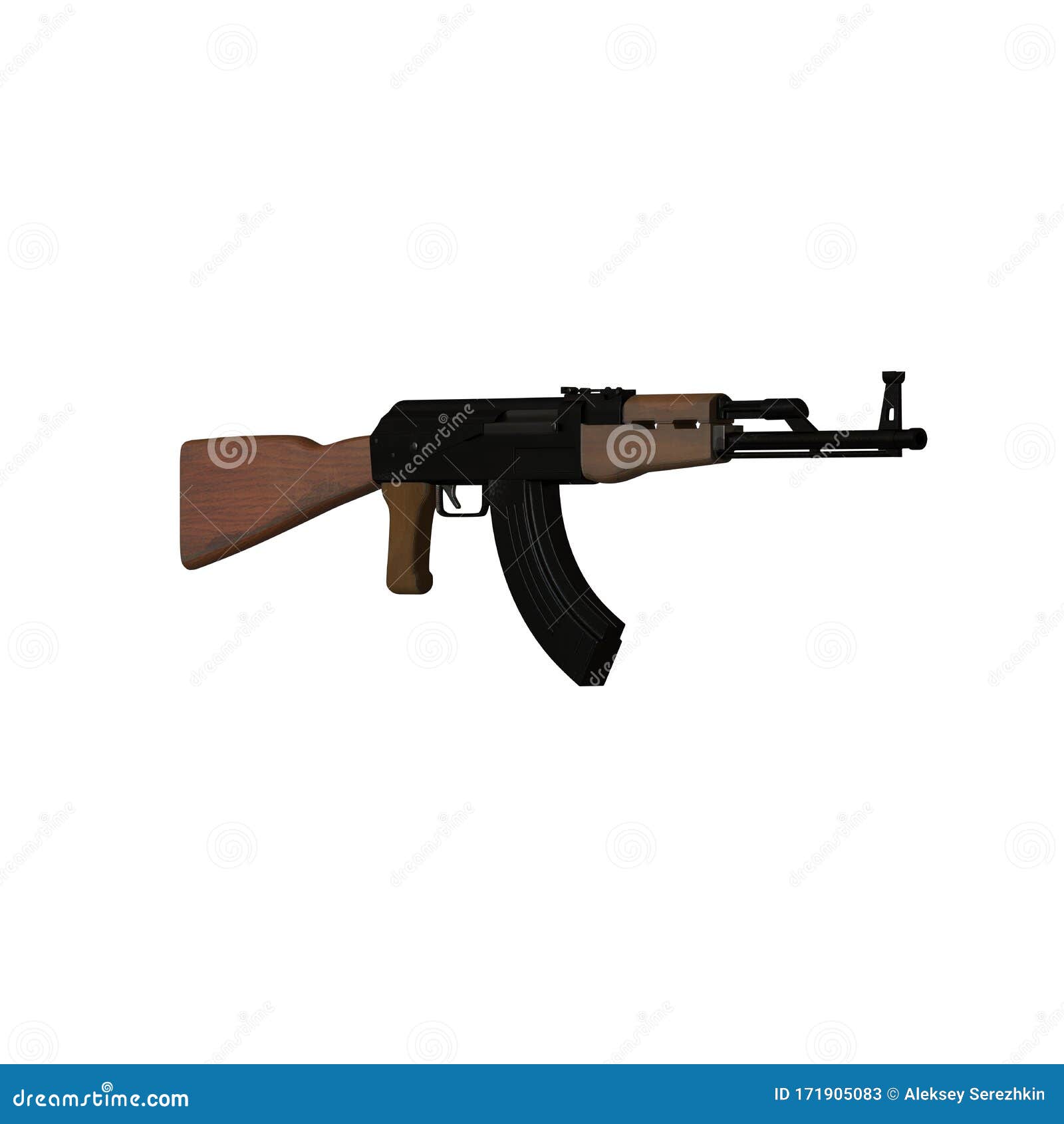 Machine Gun on a White Background. Isolate Stock Illustration ...
