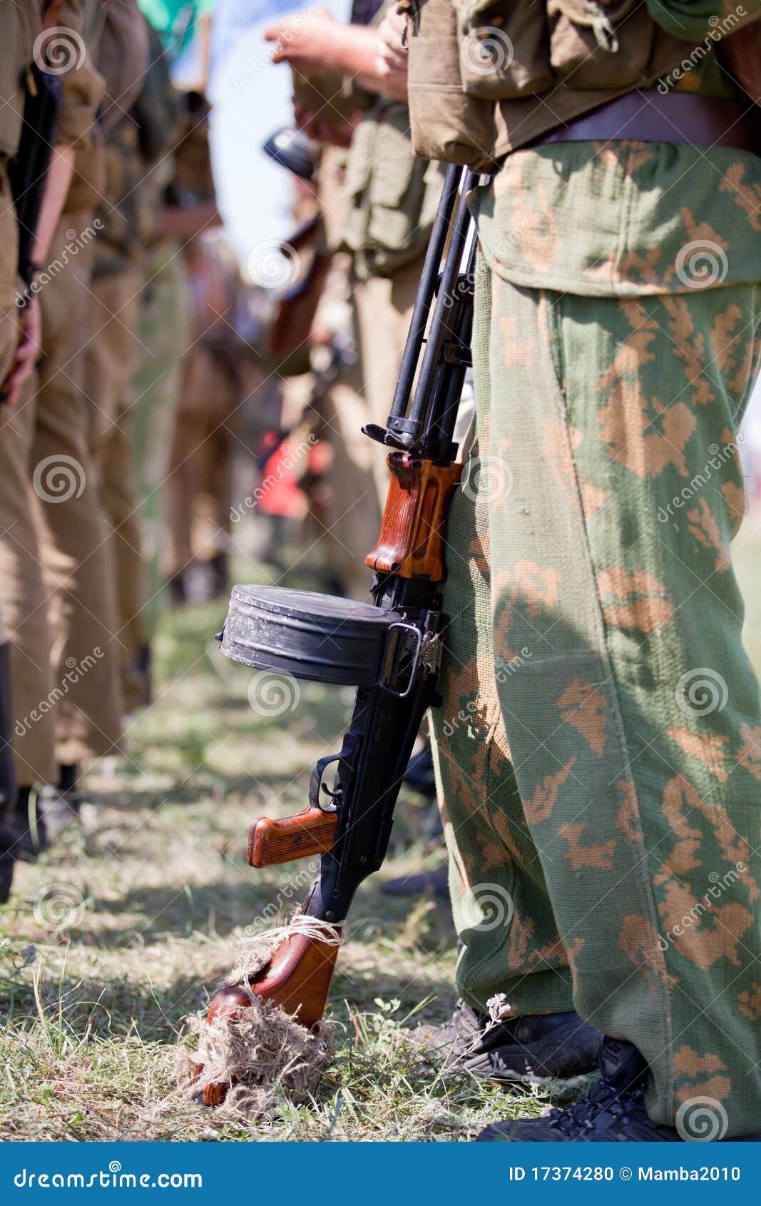 Machine-gunner stock photo. Image of surveillance, weapon - 17374280