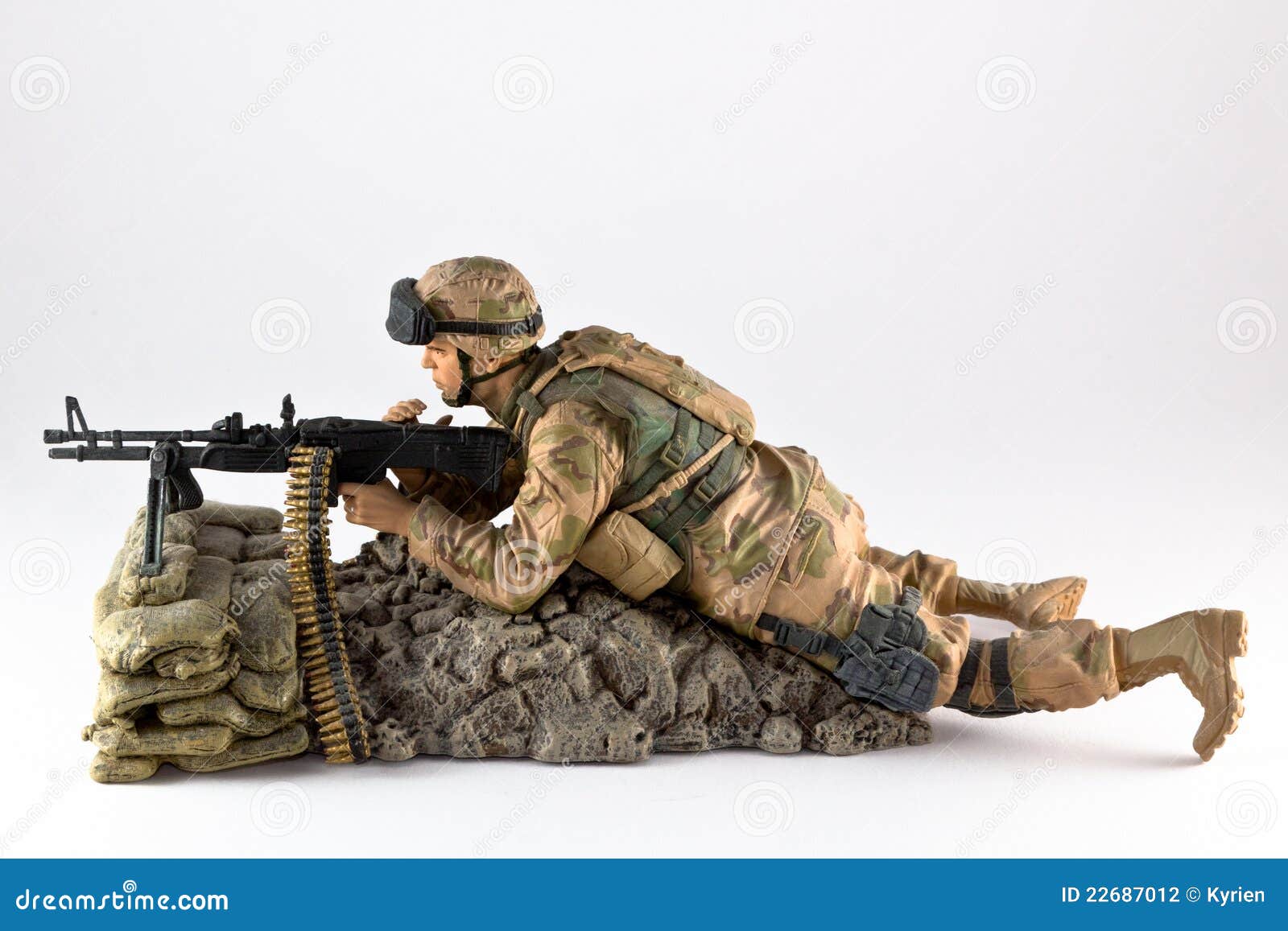 Machine gunner stock photo. Image of display, american - 22687012
