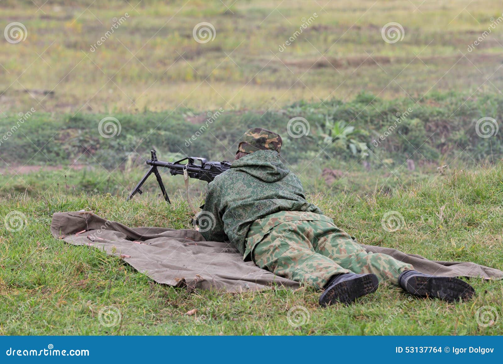 Machine gunner editorial stock image. Image of weaponry - 53137764