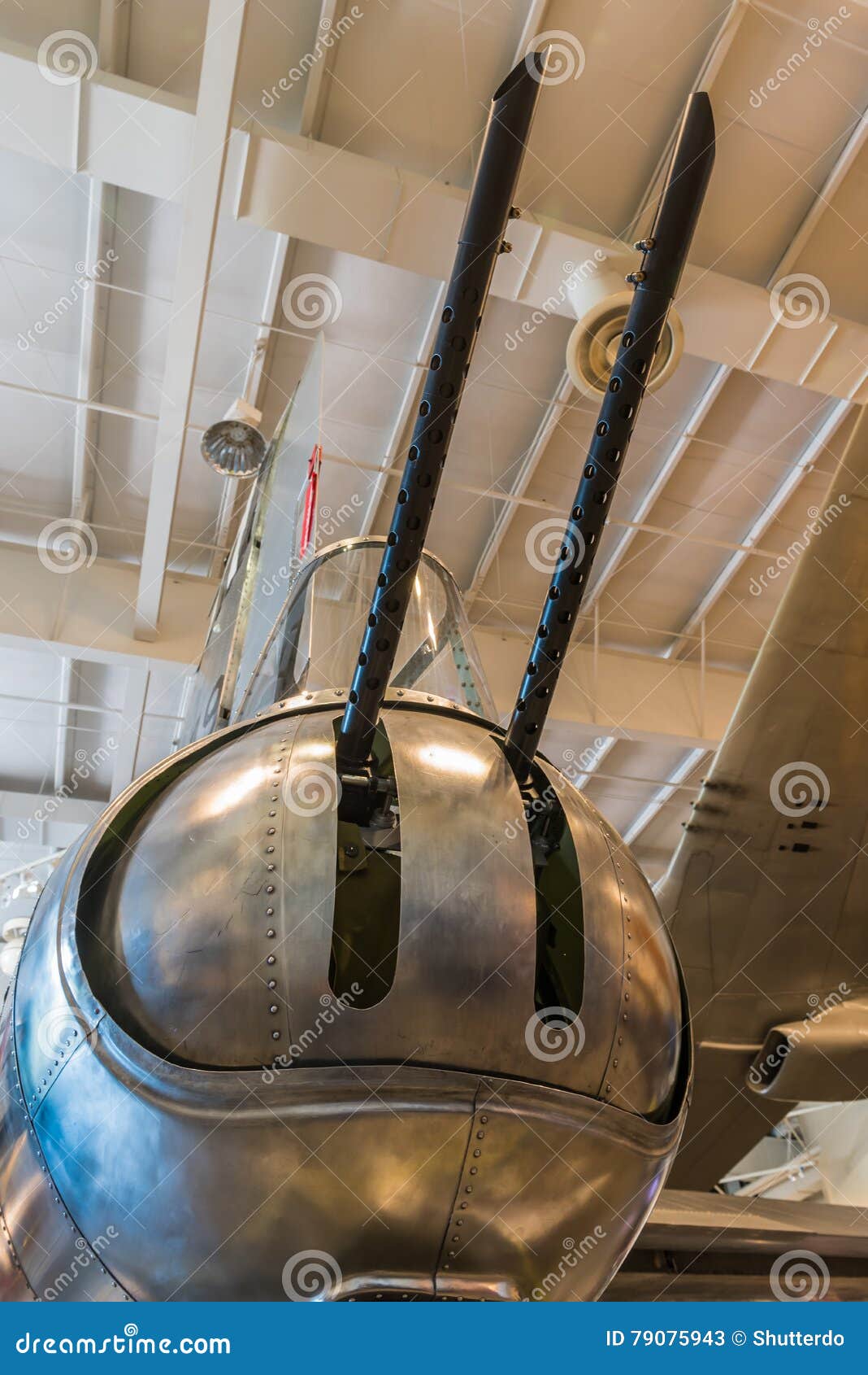 Machine Guns on the Plane Turret Stock Image - Image of fortress ...