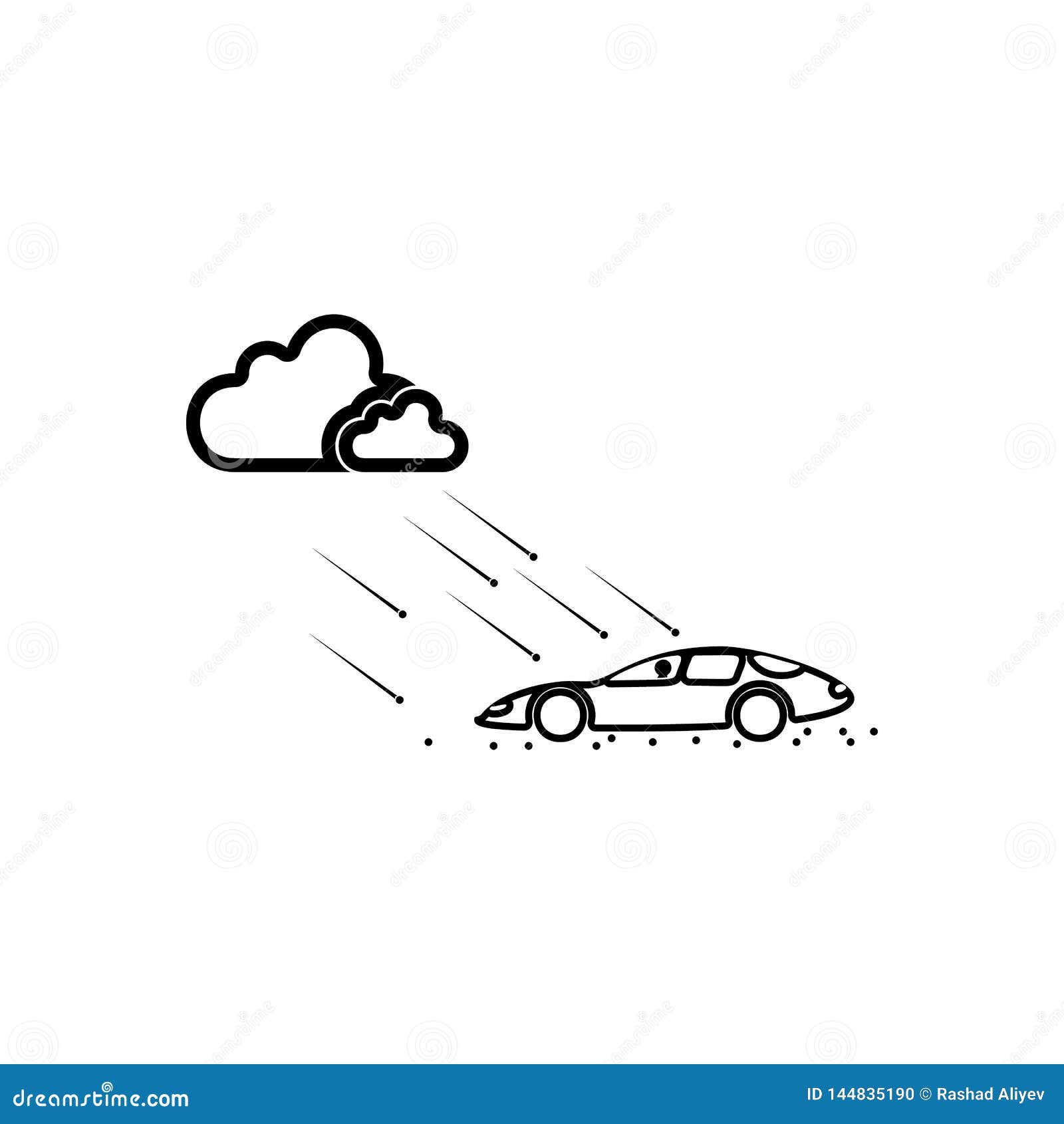 Machine and Hail Sign Icon. Element of Weather for Mobile Concept and ...