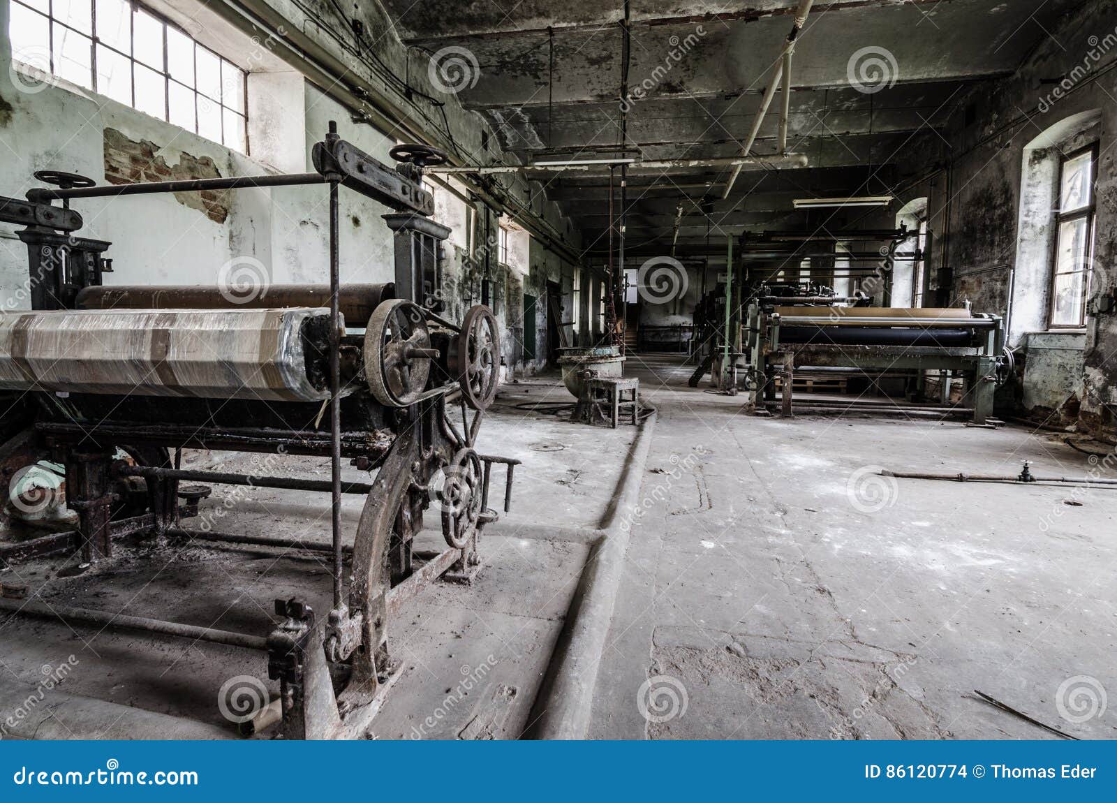 Machine Hall Of The Former Colliery In Gladbeck-Zweckel Royalty-Free ...