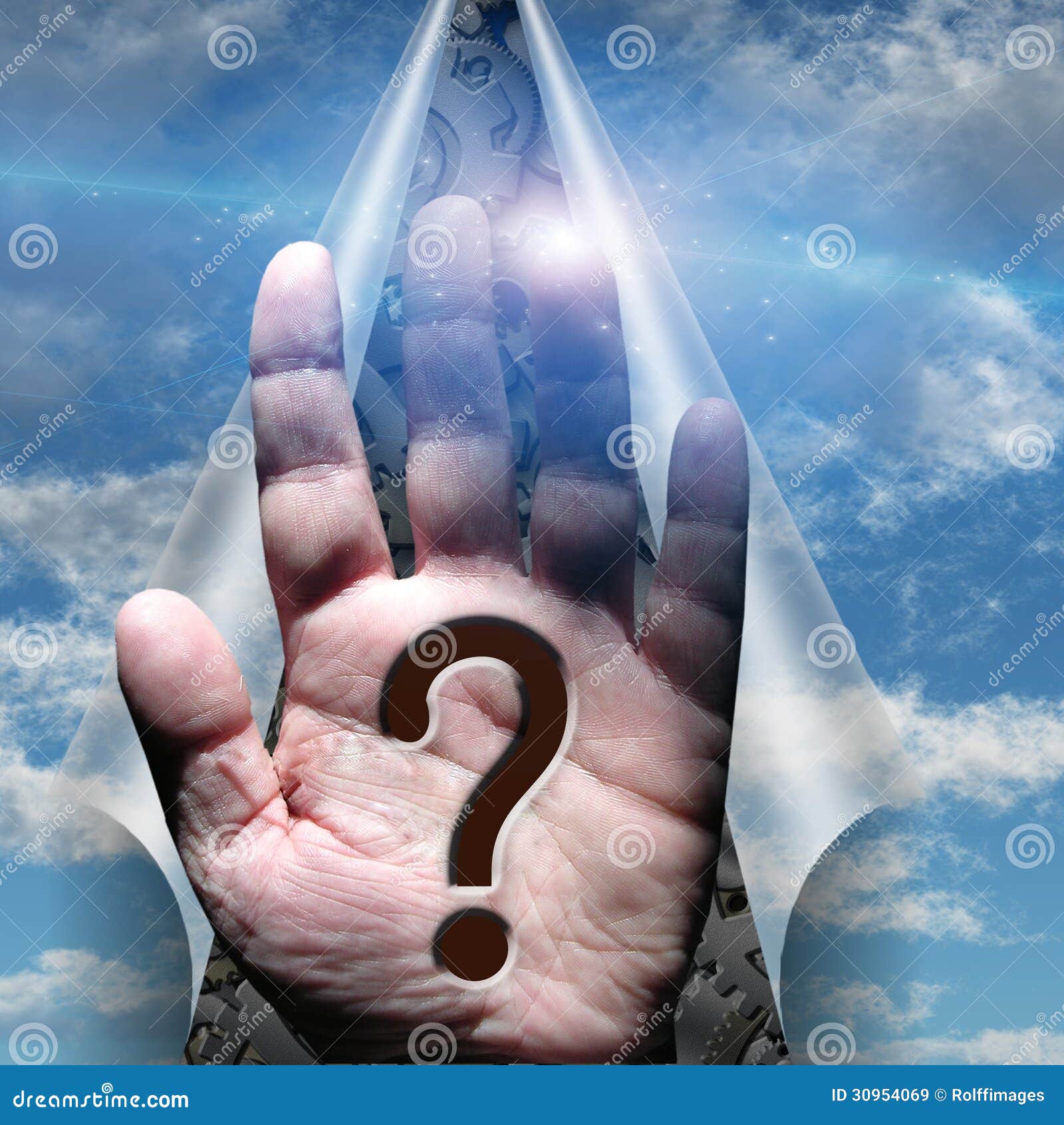 Machine hand II stock illustration. Illustration of beneath - 30954069