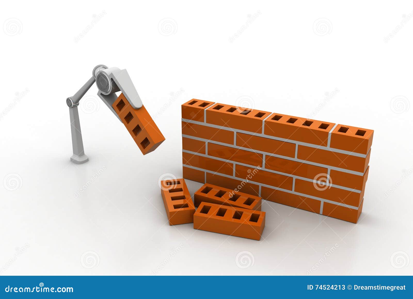 Machine Hand Under Construction Stock Illustration - Illustration of ...