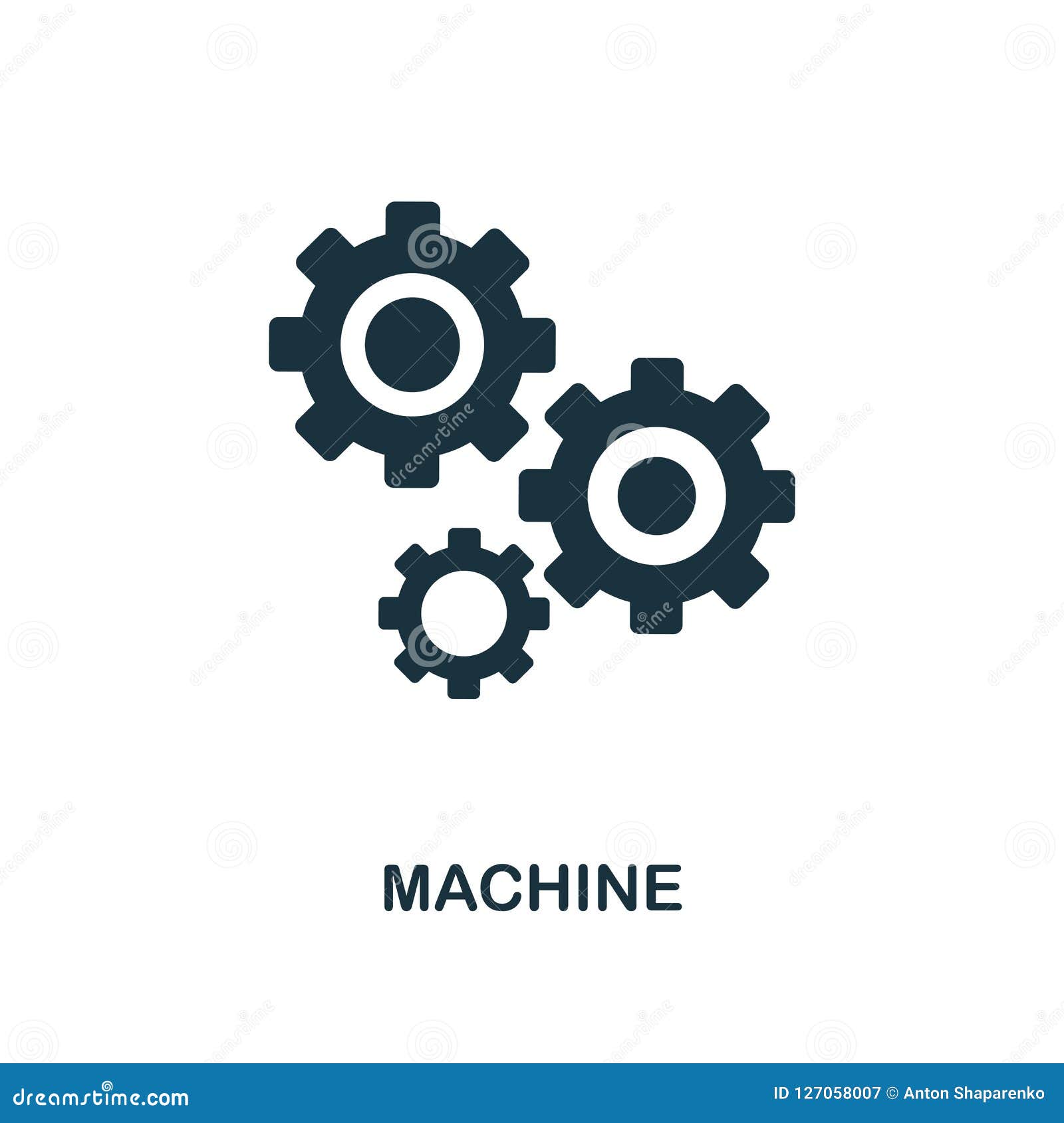 Machine Icon. Monochrome Style Design from Machine Learning Icon ...