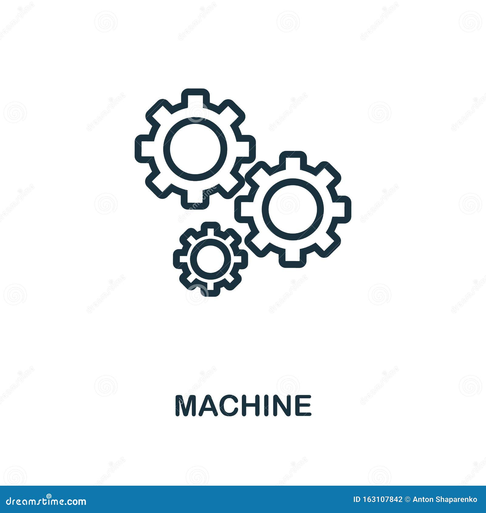 Machine Icon Outline Style. Thin Line Creative Machine Icon for Logo ...