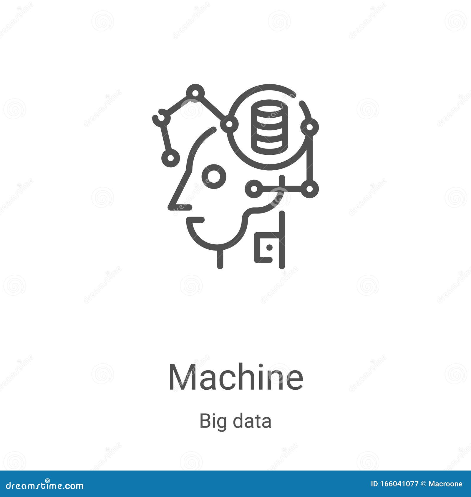 Machine Icon Vector from Big Data Collection. Thin Line Machine Outline ...