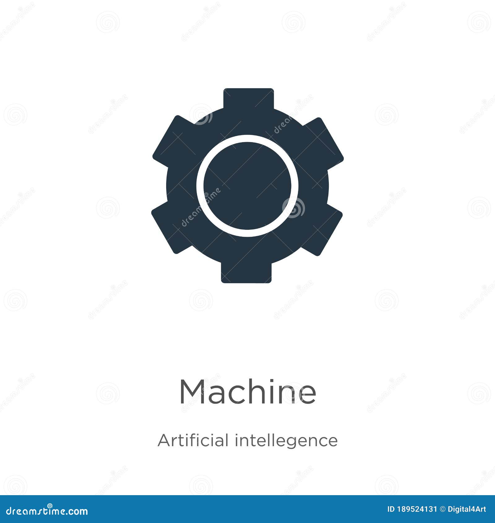 Machine Icon Vector. Trendy Flat Machine Icon from Artificial ...